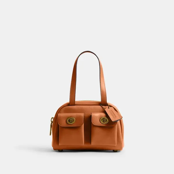 バッグ COACH TURNLOCK shoulder BAG BROWN COACH® | Restored Turnlock Pouch